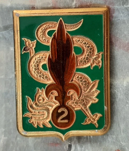 2° REI 37MM Indechina Dragon FOREIGN LEGION Drago Removal Badge FFL ...