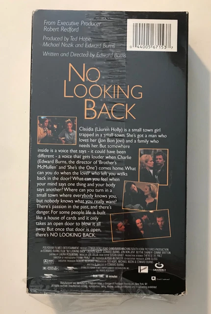 NO LOOKING BACK VHS Edward Burns Jon Bon Jovi 1998 Romance NTSC $11.99 ...
