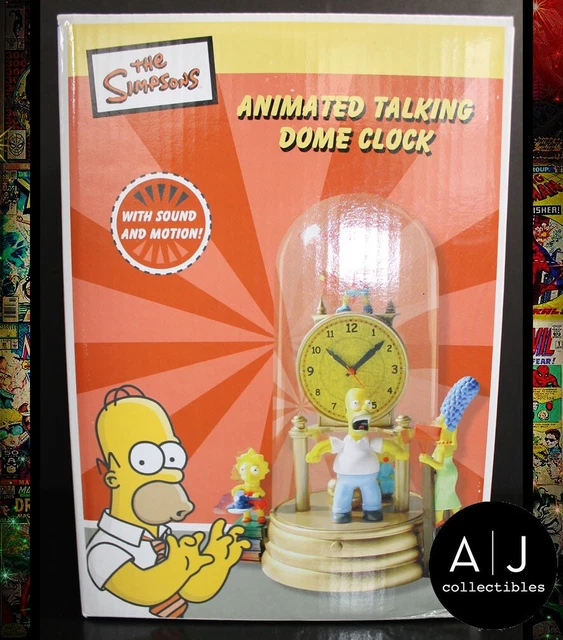 THE SIMPSONS 2003 Animated Talking Dome Clock Rare EXCELLENT CONDITION ...