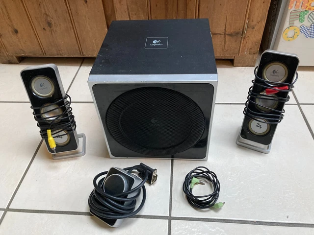 LOGITECH Z4 SPEAKERS Subwoofer with bass control £25.00 - PicClick UK