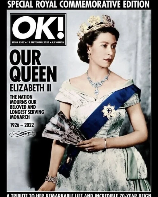 MAGAZINE OK!19 SEPTEMBER 2022 QUEEN ELIZABETH II SPECIAL ROYAL EDITION NEW Mint EUR 12,18 ...