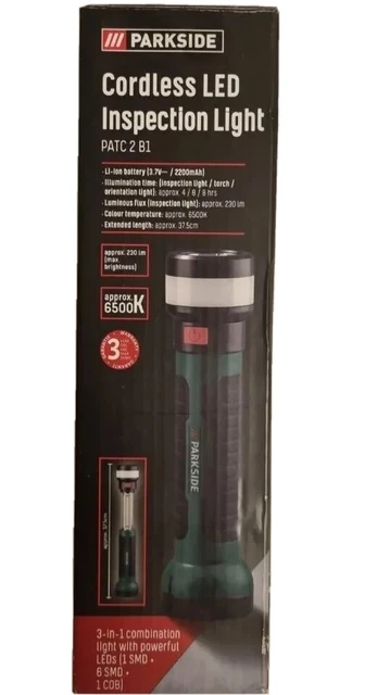 PARKSIDE CORDLESS LED 3 in 1 Combination Light (Inspection/ Work/Torch ...