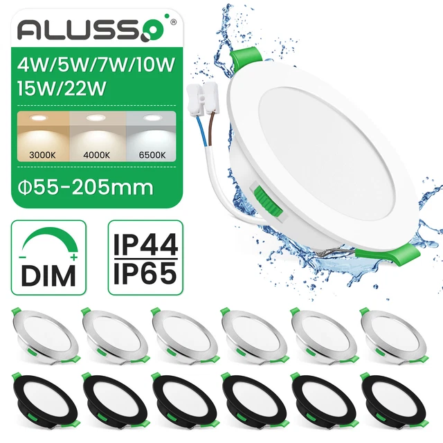 UK SLIM LED Recessed Ceiling Downlight 3CCT Dimmable Flat Panel Spot ...