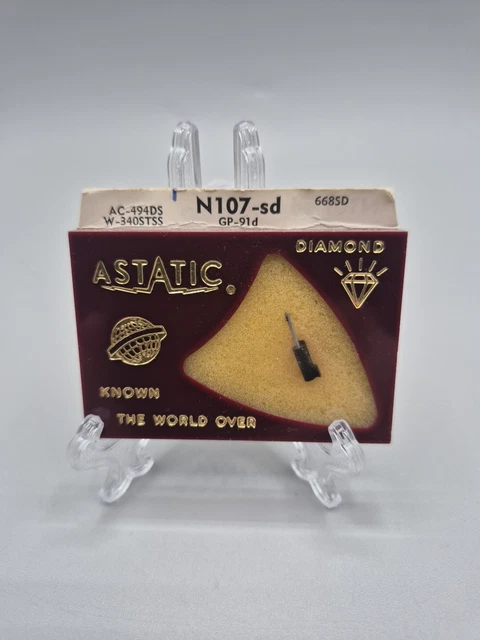 ASTATIC N107-SD RECORD Player Needle Stylus OEM Part Acos Turntable ...