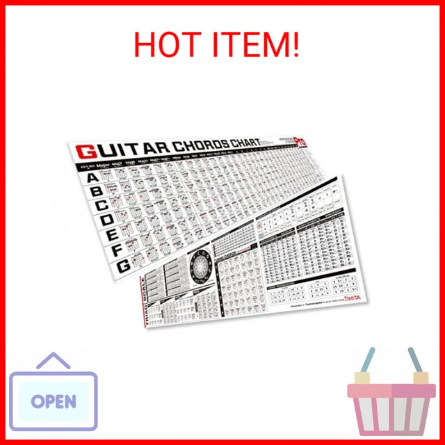 GUITAR CHORD CHART Poster - Guitar Chords Progression Reference, Guitar ...