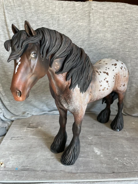 CUSTOM ROAN DRAFT Horse Breyer Stone Model CM $198.16 - PicClick AU