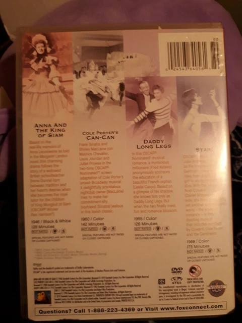 20TH CENTURY FOX Classics 4 DVD Set Anna King of Siam, Can-Can ,Star! 75 Yr EUR 11,17 - PicClick FR