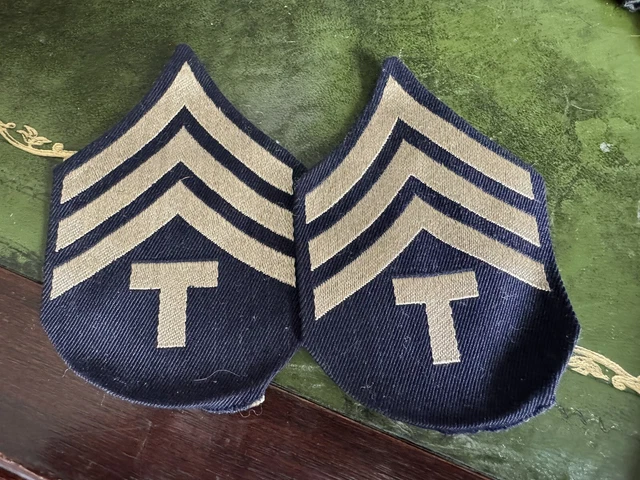 US WW2 TECH Sergeant Sew On Rank Patches £12.00 - PicClick UK