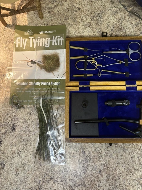 FLY TYING STANDARD Tool Kit comes with Vise Nymph Fly Tying Kit $50.00 ...
