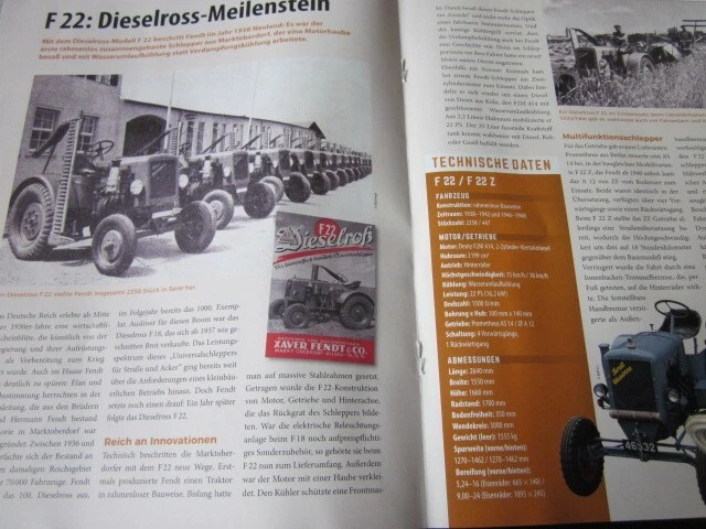 FENDT DIESELROSS F 22, F22 Z (1938-1848), Deutz F 1 M414 Traktor Archiv ...