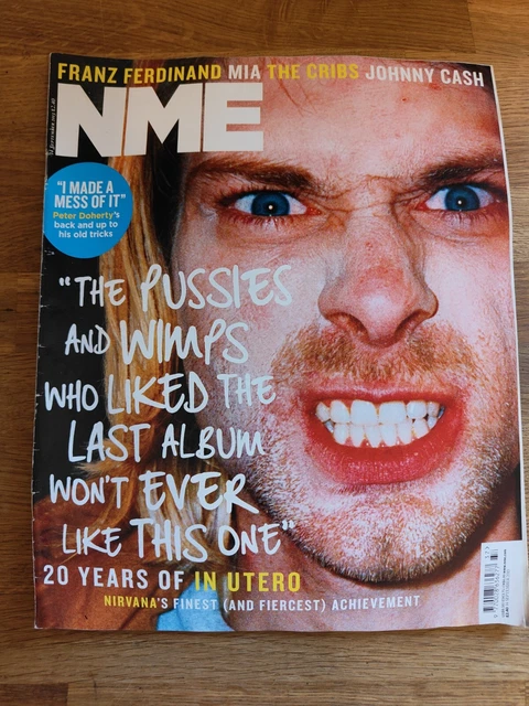 MAGAZINE - NME Magazine Nirvana Kurt Cobain Cover In Utero Anniversary ...