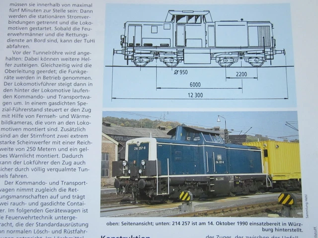 BAHN LOKAUFRISSE E & Diesel STR 34 DB 214 Sonderlok Tunnelhilfszüge ...