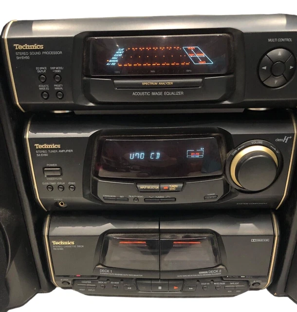 TECHNICS SA-EH50 TUNER Amp, SB-EH60 Speakers, SH-EH50 Eq, RS-EH60, RAK ...