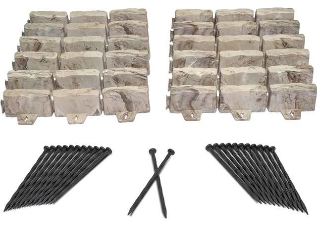 NO-DIG LANDSCAPE EDGING with Anchoring Spikes 3602B-15C FREE SHIPPING £ ...