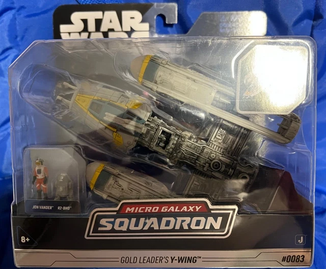 STAR WARS MICRO Galaxy Squadron GOLD LEADER'S Y-Wing ⭐ Jon Vander R2 ...