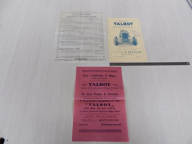 RARO ED UNICO: Depliant Originale Talbot In Italiano Brochure Prospekt ...