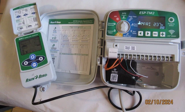 RAIN BIRD ESP-TM2 Sprinkler Controller WR2 Rain Series Wireless SENSORS ...