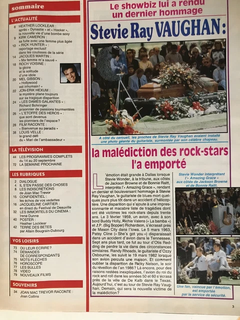 CINE REVUE 37/1990-HEATHER Locklear-Fred Dryer-Joan Collins-Jon Erik ...