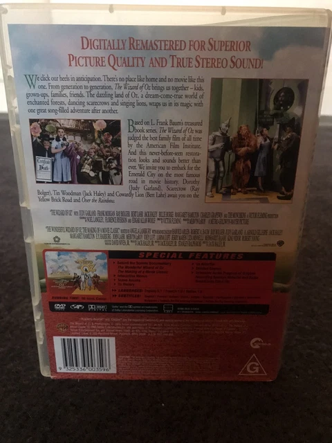 THE WIZARD OF Oz WB DVD Movie 2002 $29.00 - PicClick AU