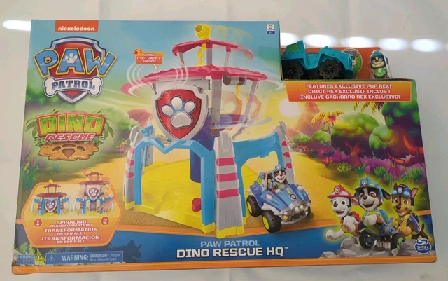 PAW PATROL DINO Rescue HQ Lookout Tower Playset with Rex Vehicle- New ...