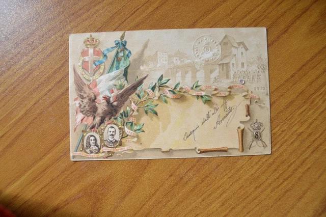 CARTOLINA MILITARE 8° Reggimento Fanteria Goito Viaggiata Subalpina Ll ...