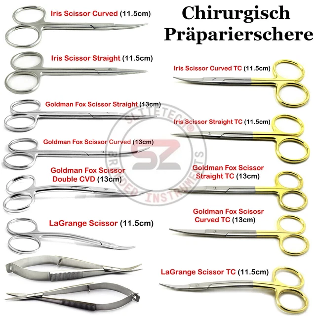 IRISSCHERE FADENSCHERE CHIRURGISCHE Scheren Medizinische Naht OP Pinzette CE EUR 8,95 - PicClick DE