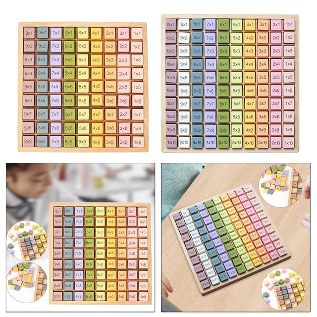 MONTESSORI MULTIPLICATION BOARD Game Math Numbers Block for Children ...