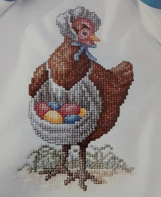 2 CROSS STITCH Patterns EASTER BASKET with Bunny Rabbit Easter Eggs ...