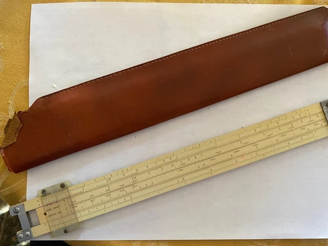 VINTAGE PICKETT MODEL N902-T Aluminum Slide Ruler in Leather Case $25. ...