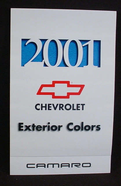 2001 CHEVROLET CAMARO Paint Color Chip Brochure - Original £4.42 ...