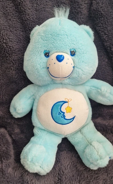 CARE BEARS BEDTIME Blue Bear Moon & Star 2003 Plush Sleepy Bear 10 Inch ...