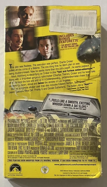 THE ITALIAN JOB (2003) - Sealed VHS Tape $25.00 - PicClick CA