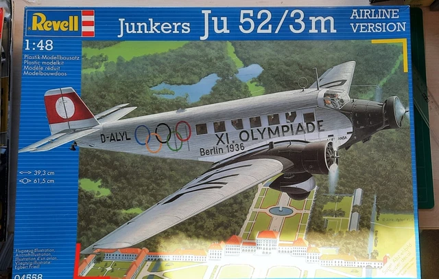 REVELL 04558 JUNKERS Ju 52/3m Airline Version Olympiade 1936 1:48 ...