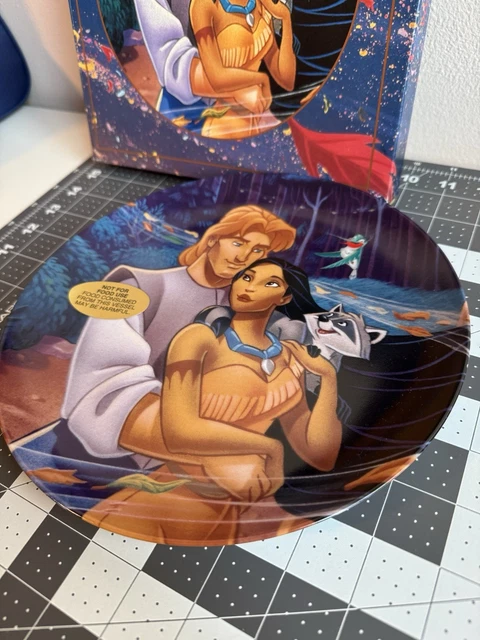 RARE DISNEY POCAHONTAS 9.5" Collector Plate John Smith Meeko Flit Park ...
