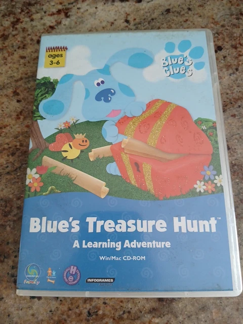 BLUE'S TREASURE HUNT Blues Clues CD-Rom PC Nickelodeon 2 Disc Game $50. ...