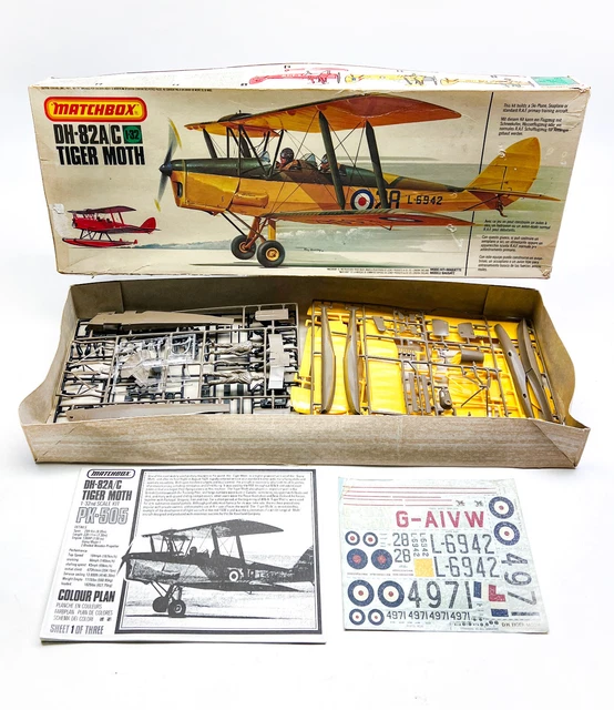 KIT MODELLINO VINTAGE Matchbox 1/32 Tiger Moth DH-82/C PK-505 in ...