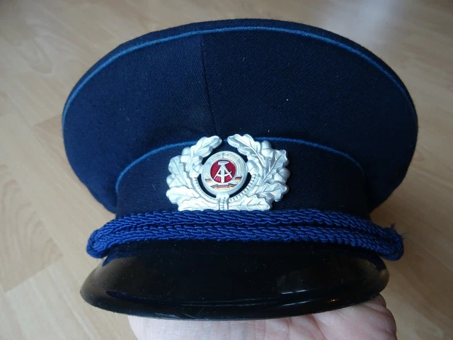 DDR SCHIRMMÜTZE TRANSPORTPOLIZEI TRAPO Polizeimütze police hat ...