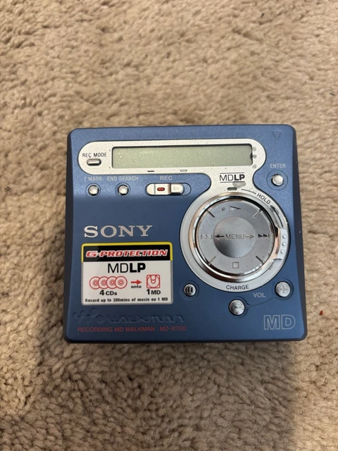 SONY PORTABLE MINIDISC Walkman Player Recorder MZ-R700 **UNTESTED ...