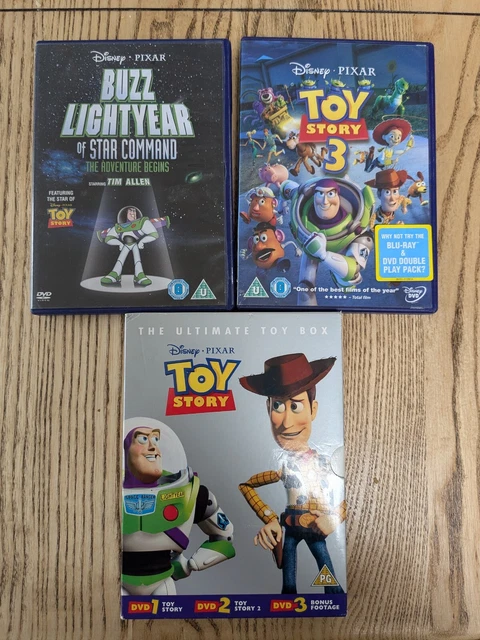TOY STORY DVD bundle, Toy Story 1-3 & Buzz Lightyear Of Star Command £ ...