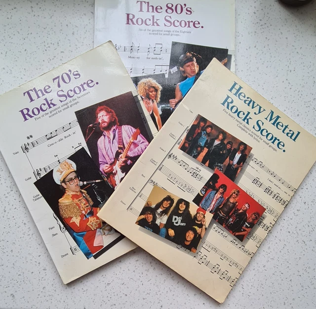 THE 70'S, 80'S and Heavy Metal Rock Scores - 3-Books in Total £3.00 ...