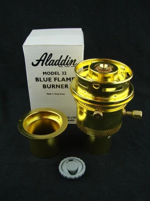 GENUINE BRASS ALADDIN Blue Flame Burner Model 32, New Old Stock £67.00 ...