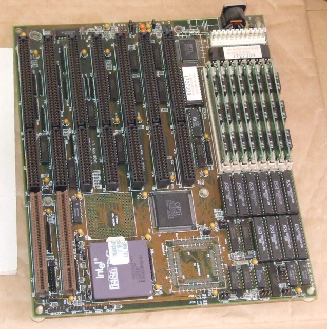 OPTI-495SLC SOCKET 3 486 AT VLB ISA motherboard w/ 486DX-33MHz CPU ...