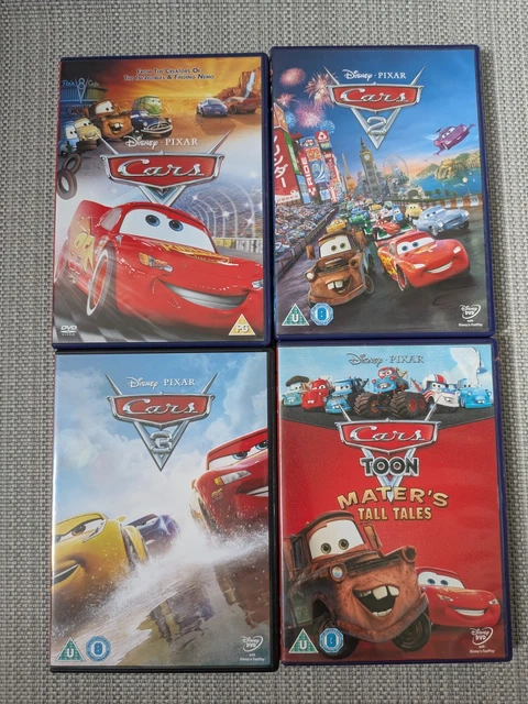 DISNEY PIXAR CARS 1, 2, 3 & Cars Toon Maters Tall Tails DVD Collection ...