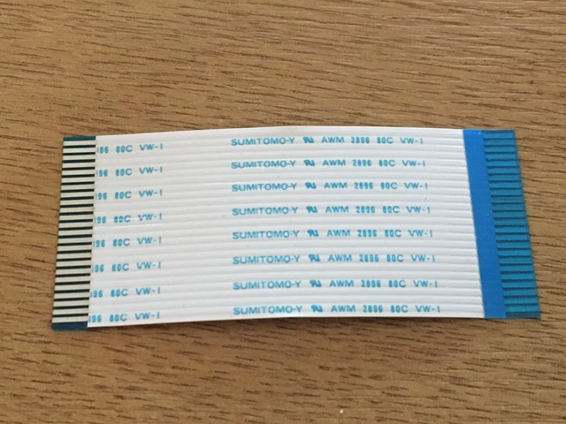 SUMITOMO-M AWM 2896 80C 60V Vw-1 6 Pin Flex Ribbon Cable 25" 8Mm - Used ...