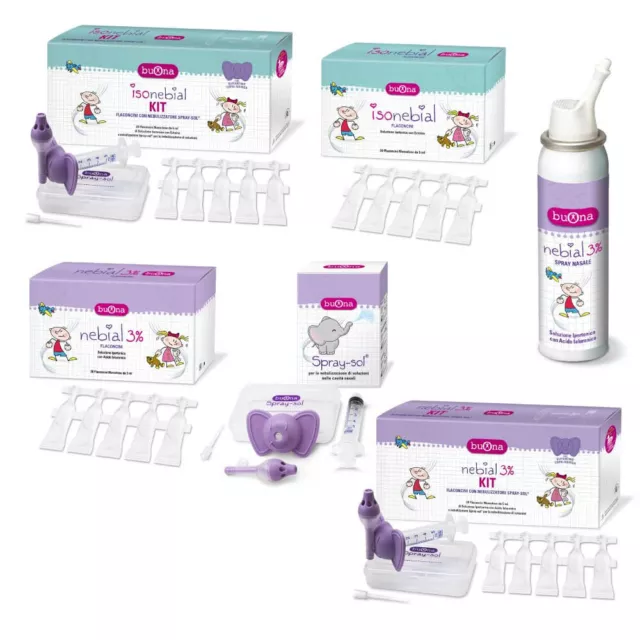 BUONA SOLUZIONE FISIOLOGICA Flaconcini O Spray Nebulizzatore EUR 19,90 ...