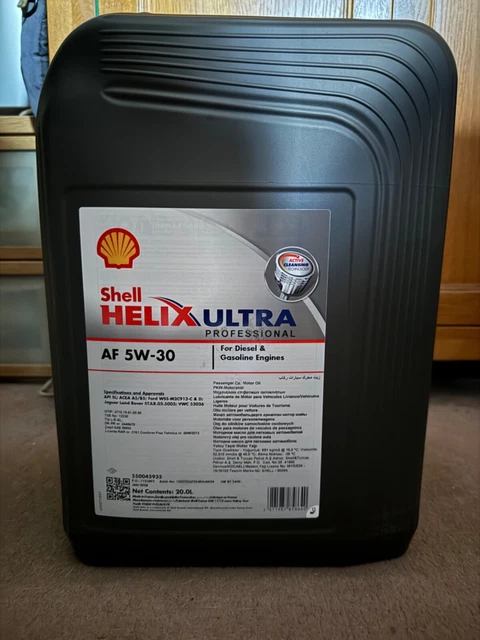 SHELL HELIX ULTRA PROFESSIONAL 5w30 Fully Synthetic Oil 20L £84.99 ...