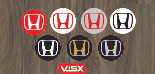 (4) LOGO STICKER Wheel Center Caps Decal For Honda CIVIC ACCORD CRV ...