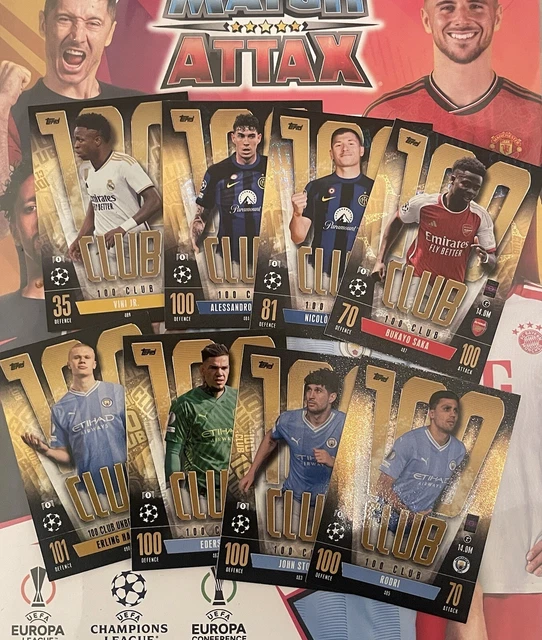 RARE CARD BUNDLE Match Attax 2023 24 Inc 100 Club Energy Black Edge X8 ...