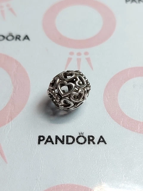 GENUINE PANDORA SILVER 💕 Openworks Valentine's 💕 Hearts Charm 925 ALE £ ...