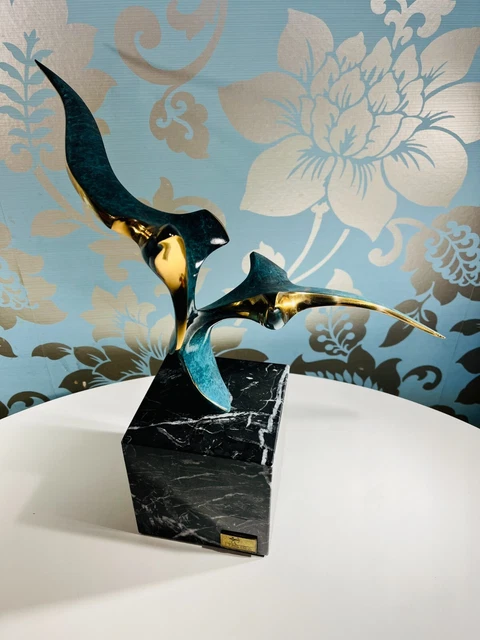 TONY MOREY ITALICA Swifts In Flight Sculpture - Rare Bronze Modern Art ...